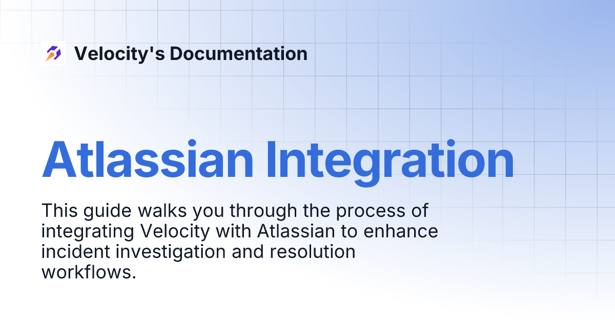Atlassian Integration | Velocity's Documentation
